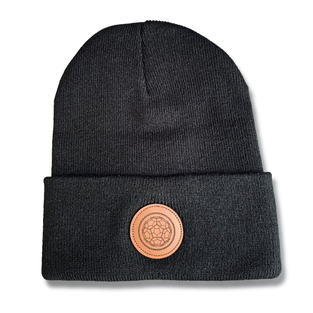 Black Beanie with C60 Power Circle Patch - C60 Purple Power Glass Water ...